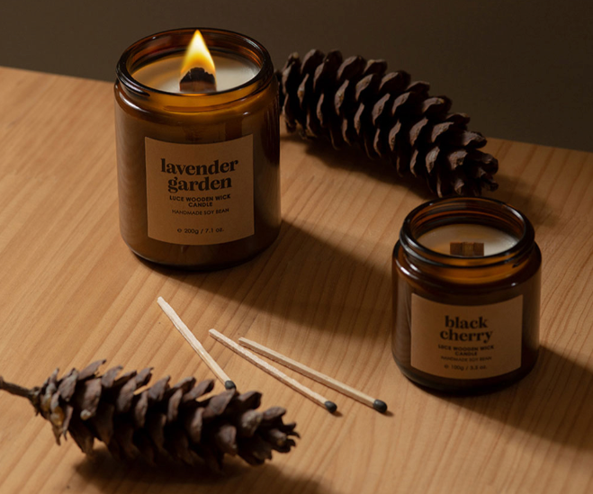 Luce Handmade Soy Bean Wooden Wick Candle 200g – Seoul Store